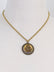 Small Gold Antique Button Necklace with Rhinestones – The Elegant Muse